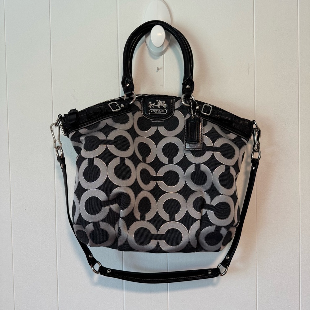 COACH 18635 Madison Signature Op Art Lurex Linsey Bla… - Gem